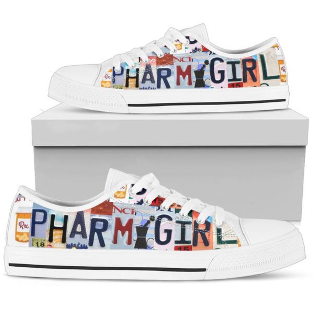 Pharm Girl Canvas Sneakers, Pharmacy Graduation Gift - Etsy