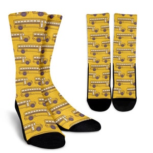 Yellow Socks Bus Crew for Women's Personalized Gifts, Custom Ankle ...