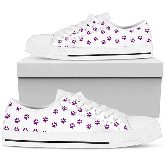 Women's Paw Prints Low Top Shoe Best Friend Gifts for | Etsy
