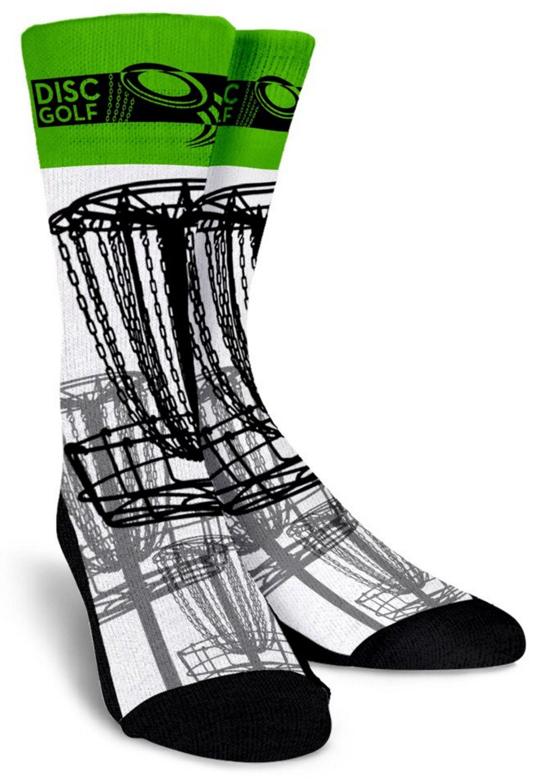 Disc Golf Sports Socks, Crew Custom, Funny Socks, Cool Men's Women's ...