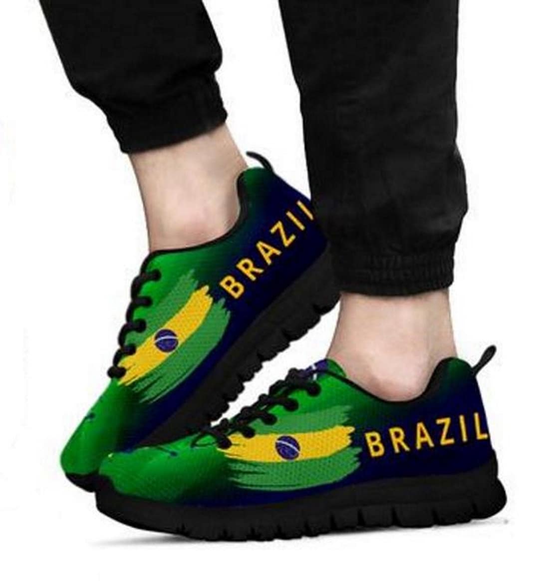 Brazil World Cup Soccer Sneakers for Men and Women-brazilian Designer ...