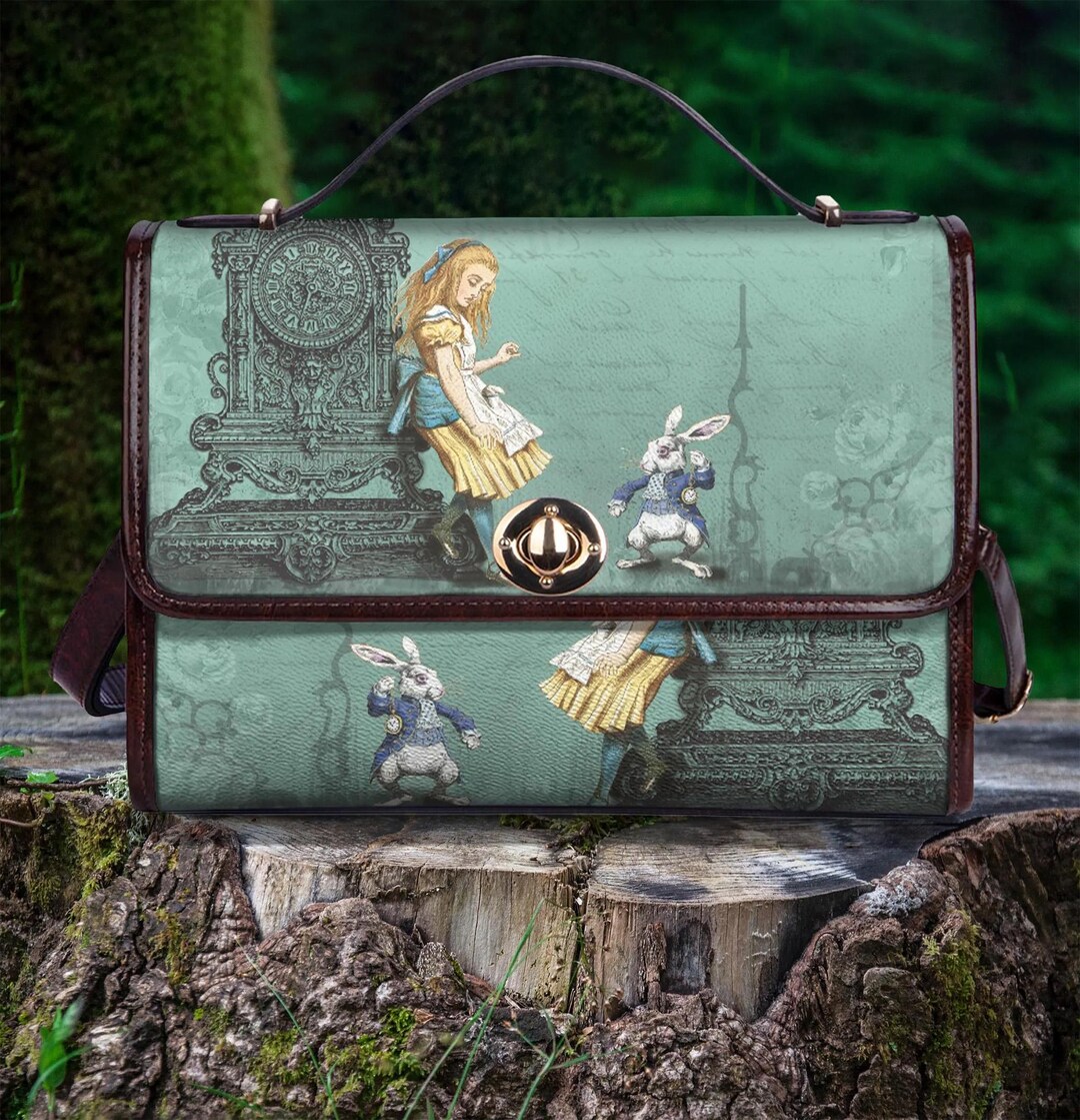 Alice in Wonderland Vegan Leather Handbag: Gothic Boho Witchcore Purse ...