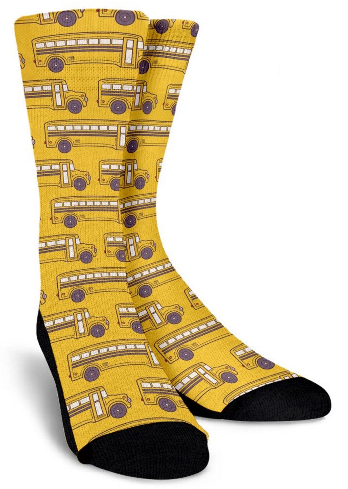 Yellow Socks Bus Crew for Women's Personalized Gifts - Etsy