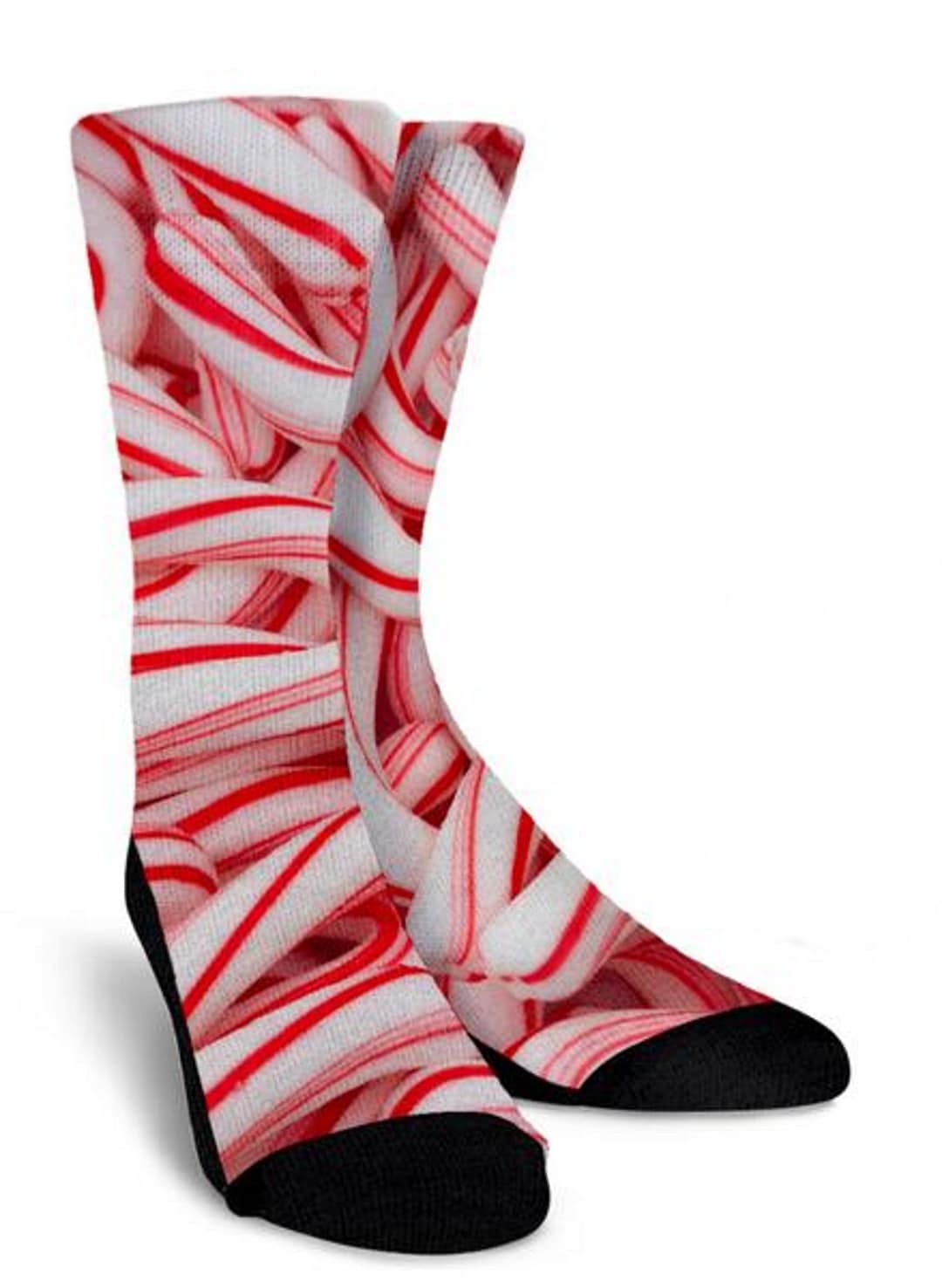 Candy Socks Canes Unisex Personalized Gifts Her Him Crew Custom Printed ...