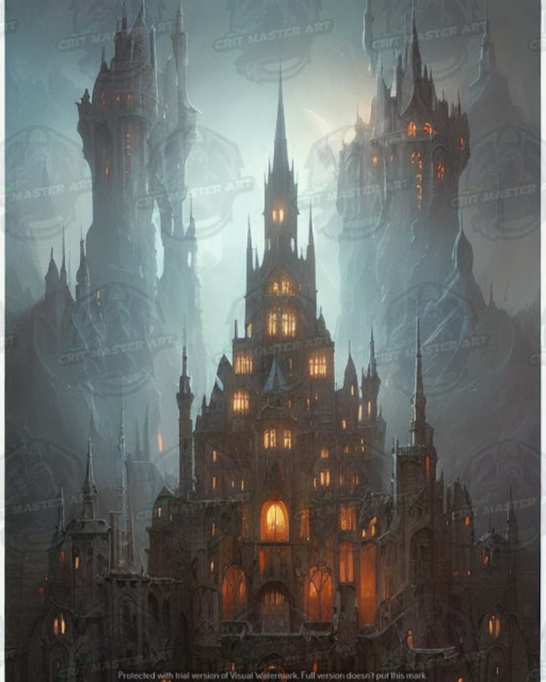 Dark Castle Digital Print - Etsy