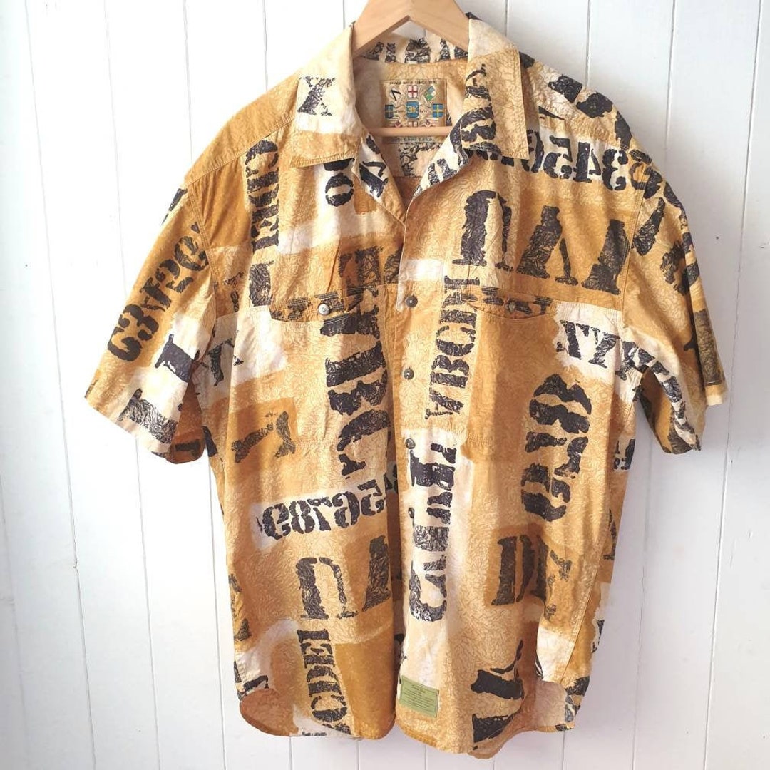 Vintage Hawaiian Shirt, by Edith Kumar, Fade Out Mens Vintage 80s 90s ...