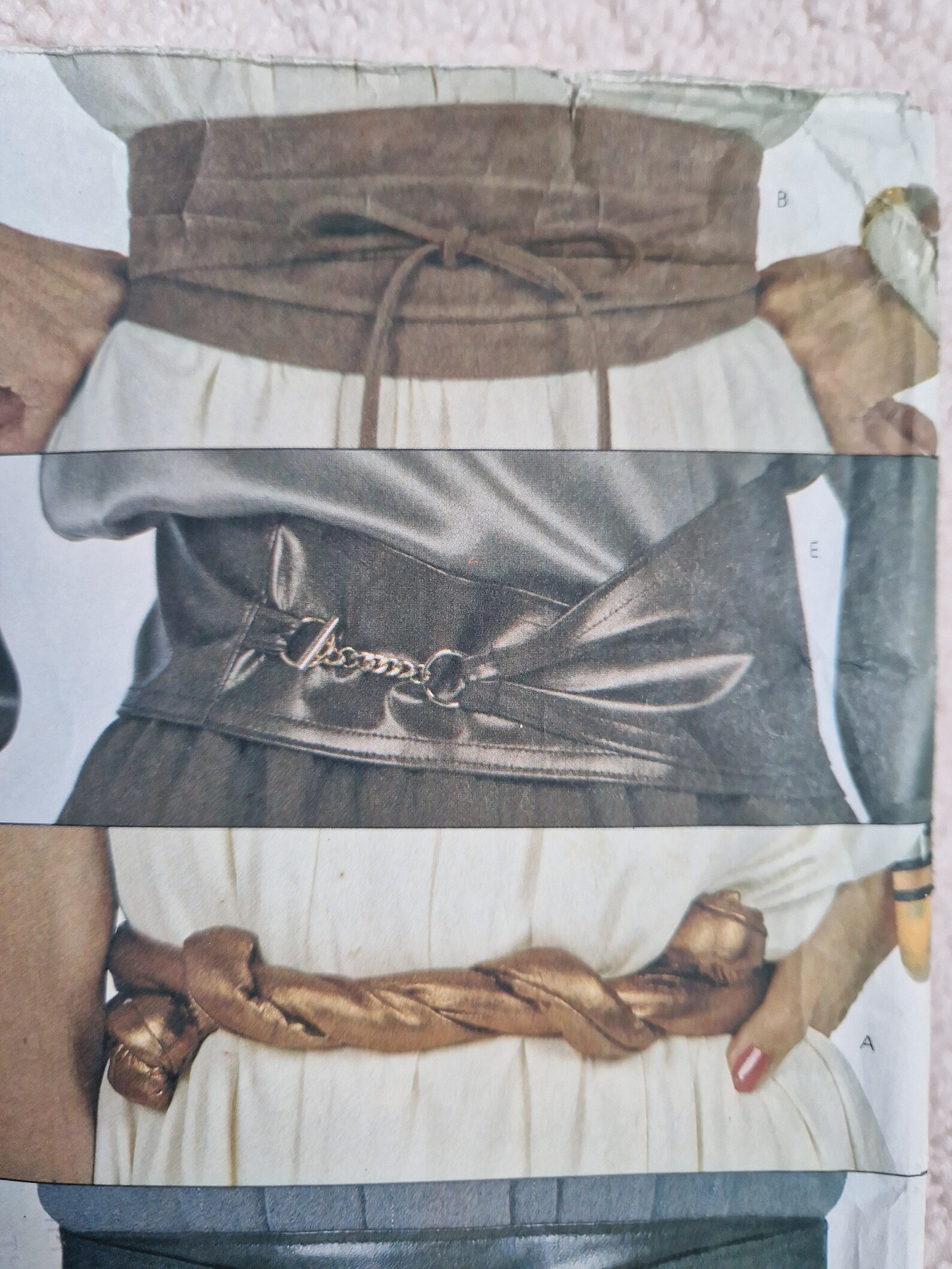 Vogue Belt Sewing Pattern 8252, 80's Vogue, Unusual Paper Pattern Not ...