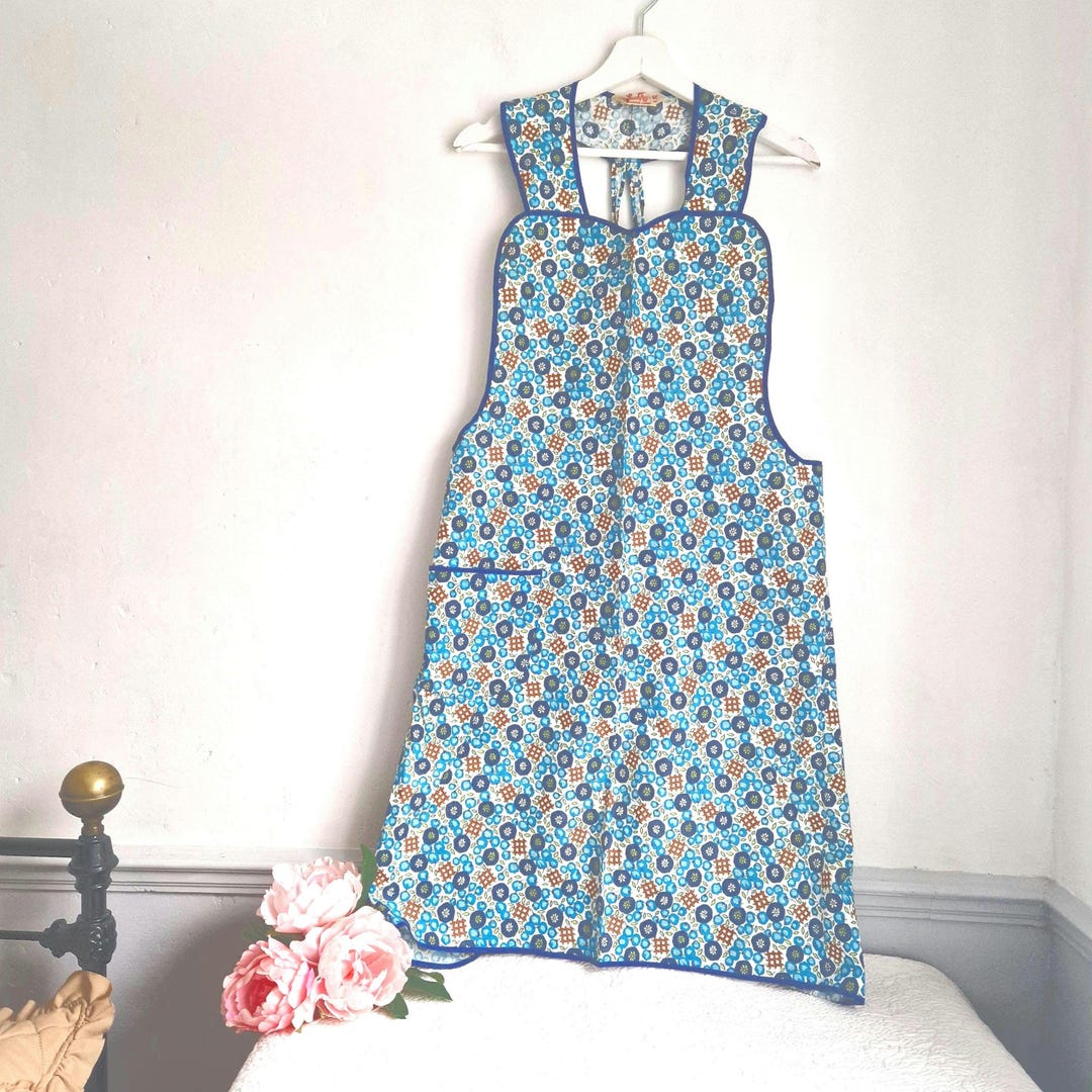 Vintage Apron Dress, Beechtree, 50s Full Apron Day Dress, Pinny, Tabard ...