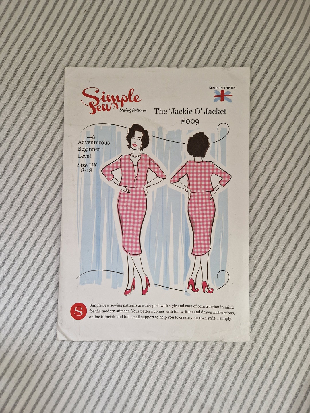 Simply Sew Pattern' the Jackie O' Jacket, Unused Pattern Number 009 ...