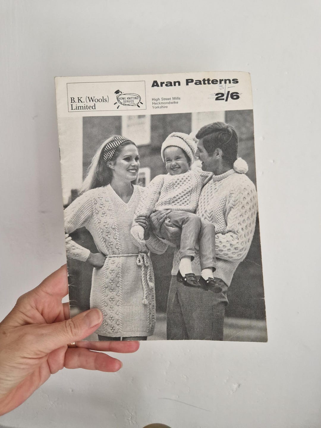 1960s Aran Knitting Pattern Booklet, Featuring Joanna Lumbly Modelling ...