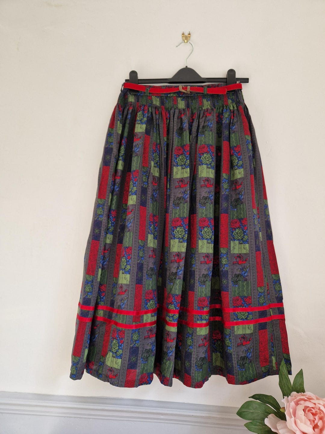 Scandi Nordic Gathered High Waist Skirt, Original Alpen Tractien, 80s ...