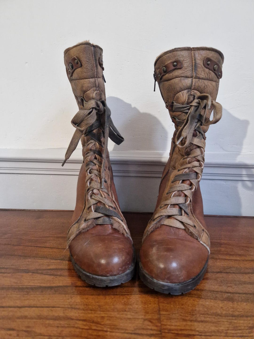 Bertie, Vintage Boots, 90s Meets Victorian Steampunk, Distressed Boots ...