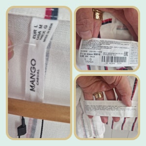 Vintage Style Striped Linen Boating Blazer Jacket by Mango, Boyfriend ...