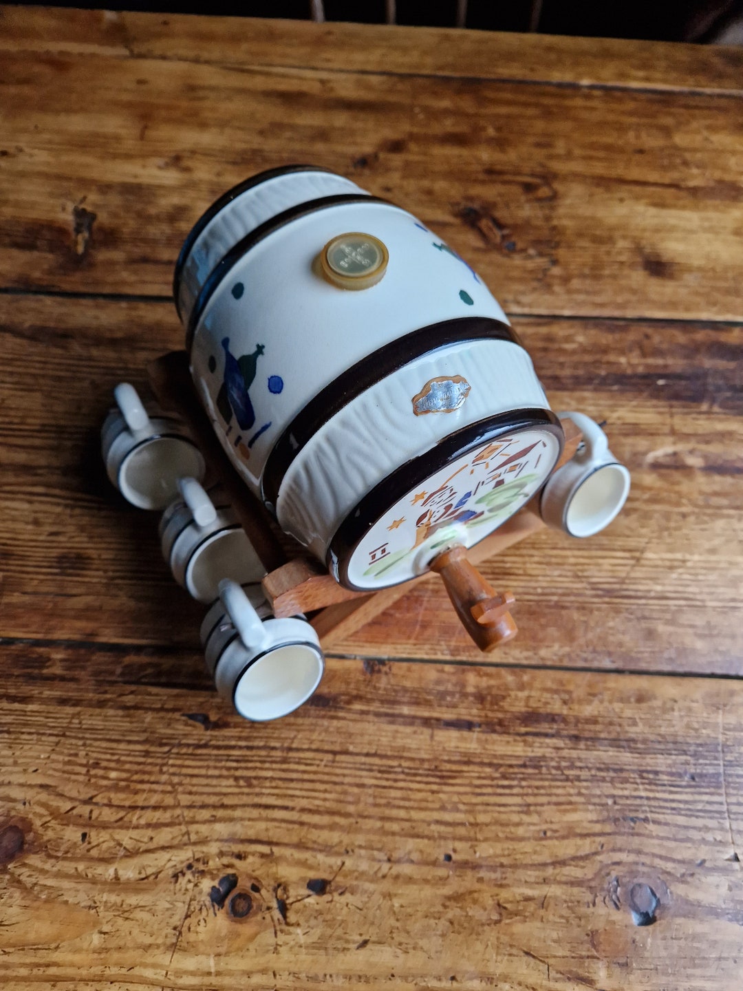 Handarbeit Mini German Whiskey, Beer, Liquor Keg With Wooden Stand and ...