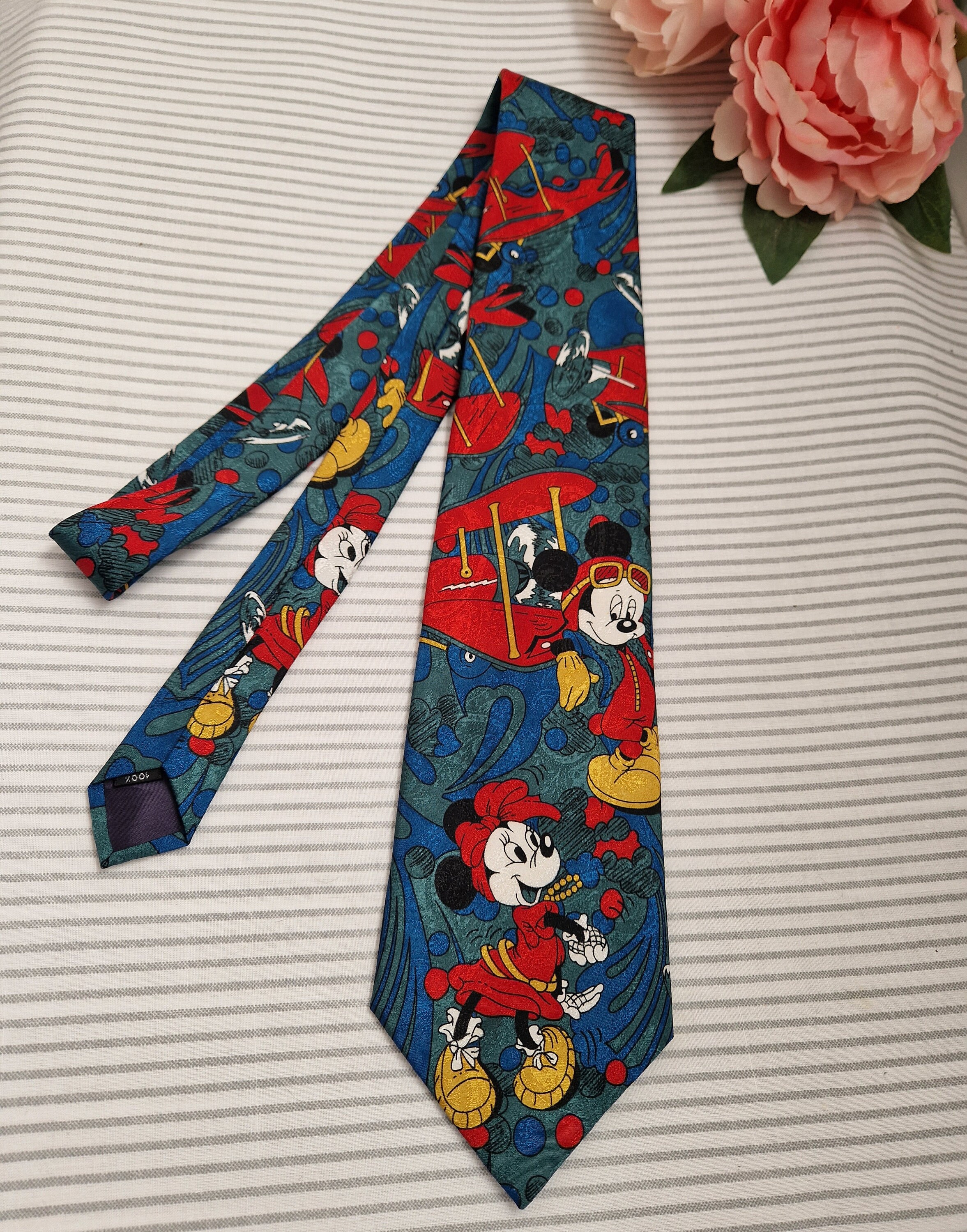 Vintage Disney Mickey Mouse and Minnie Mouse Tie 80s 90s - Etsy