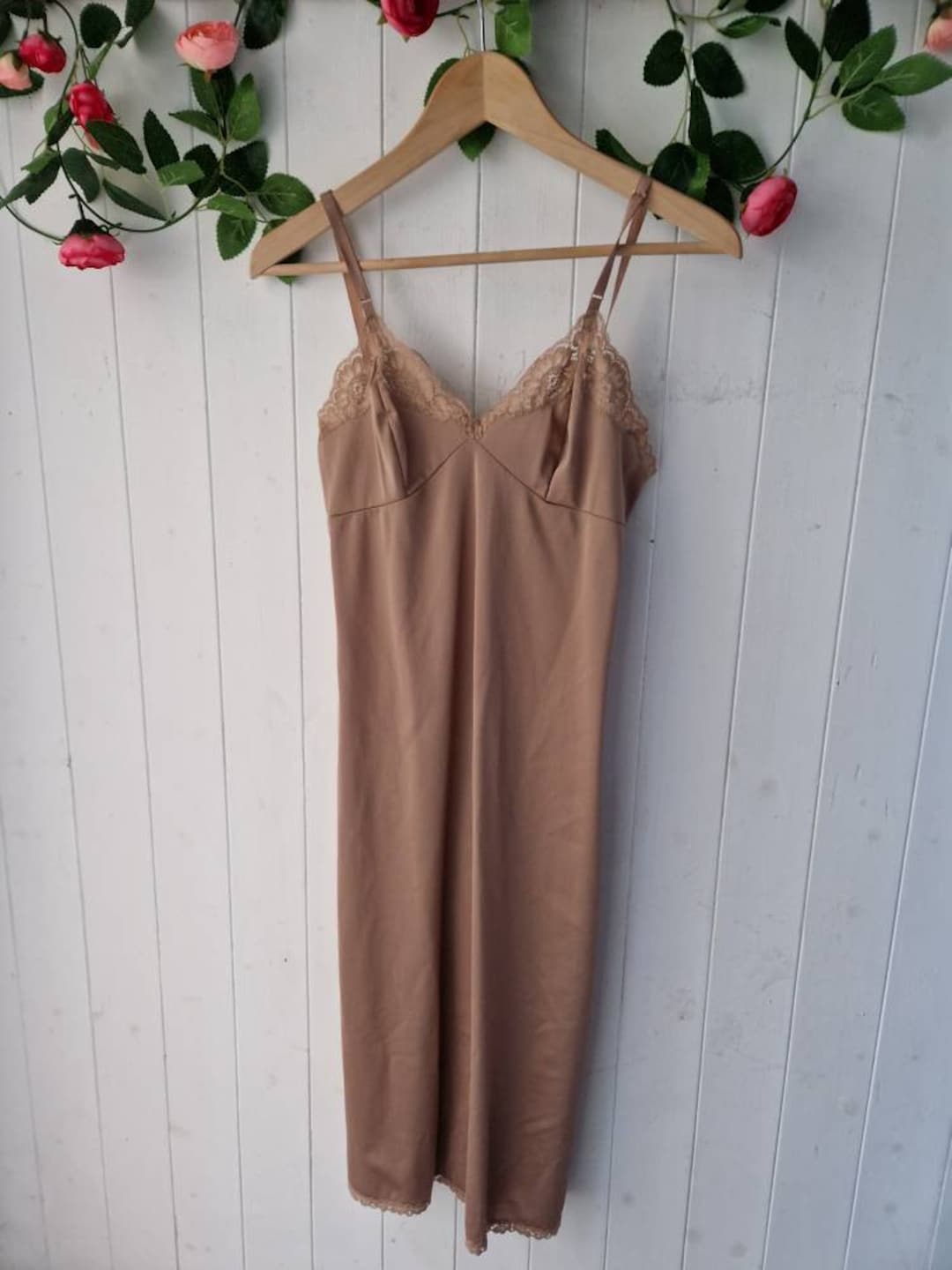 Pretty Vintage Slip, 60s Knee Length Slip by Charnos, in Nude Beige ...