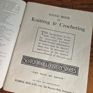Vintage Pattern Book, Numerous Patterns and How To's, Knitting and ...