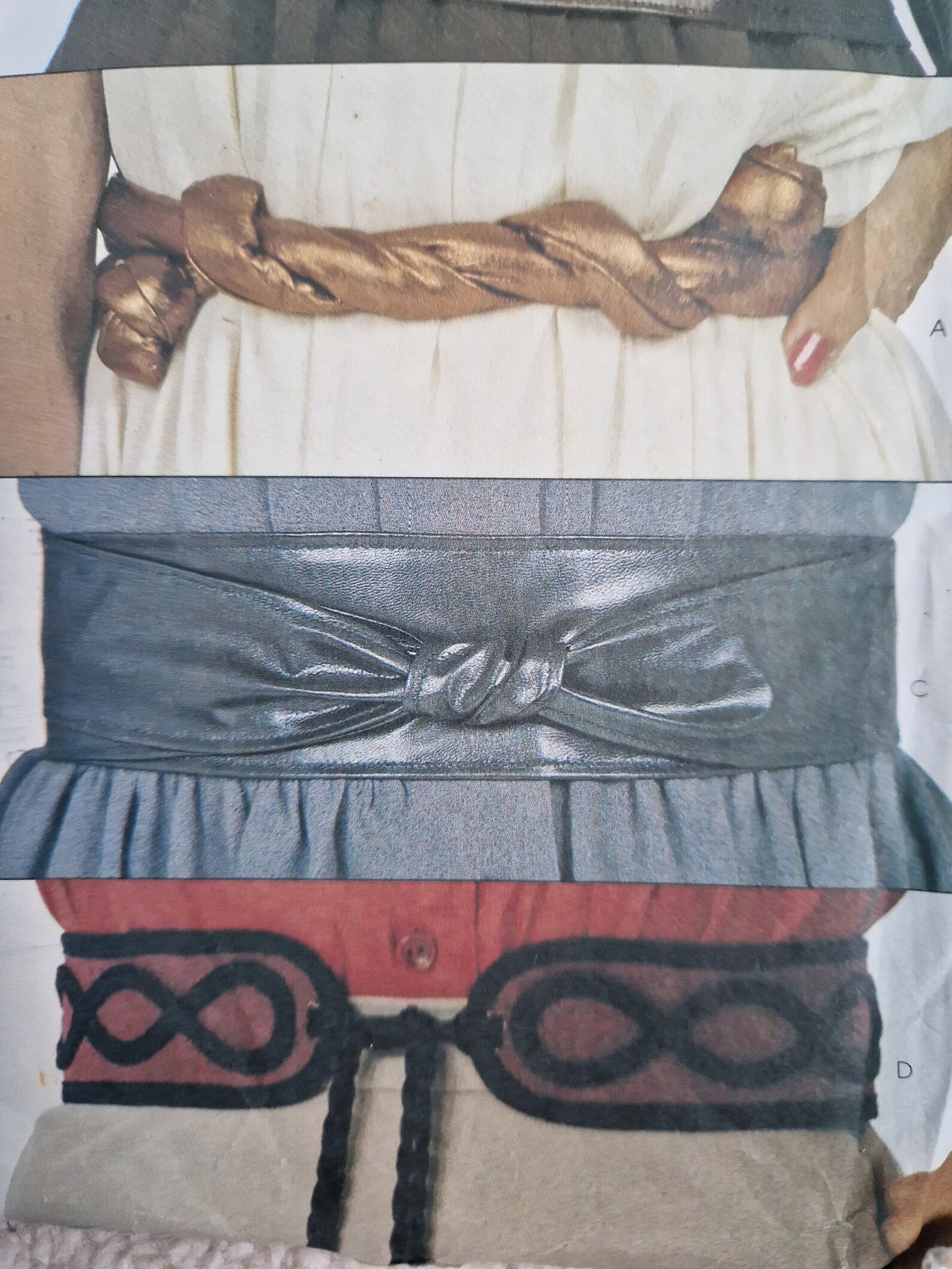 Vogue Belt Sewing Pattern 8252, 80's Vogue, Unusual Paper Pattern Not ...