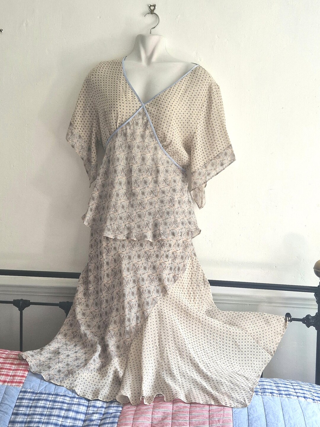 Hippy Boho Floaty Skirt and Top Suit by Marks & Spencer, Vintage Summer ...