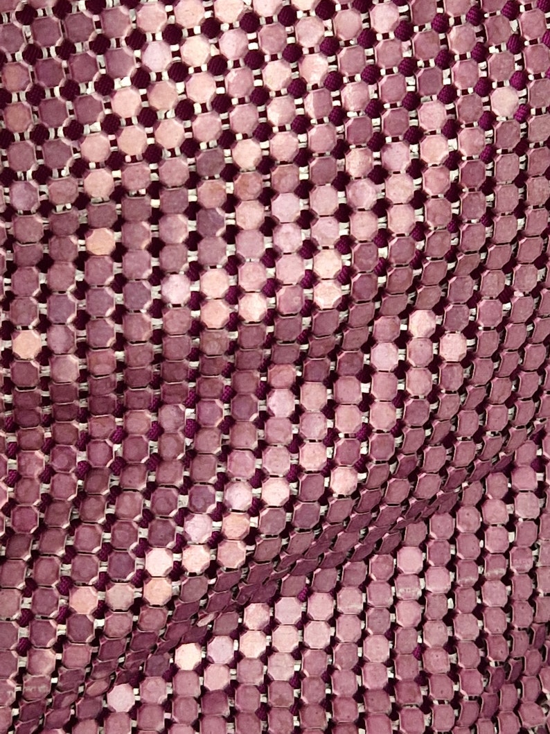 Vintage Morgan Pink/lilac Chainmail Aluminium Backless Lace up Top ...