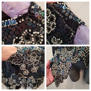 Vintage Beaded Silk Sequin Evening Top, Unusual Deco Style Top With ...