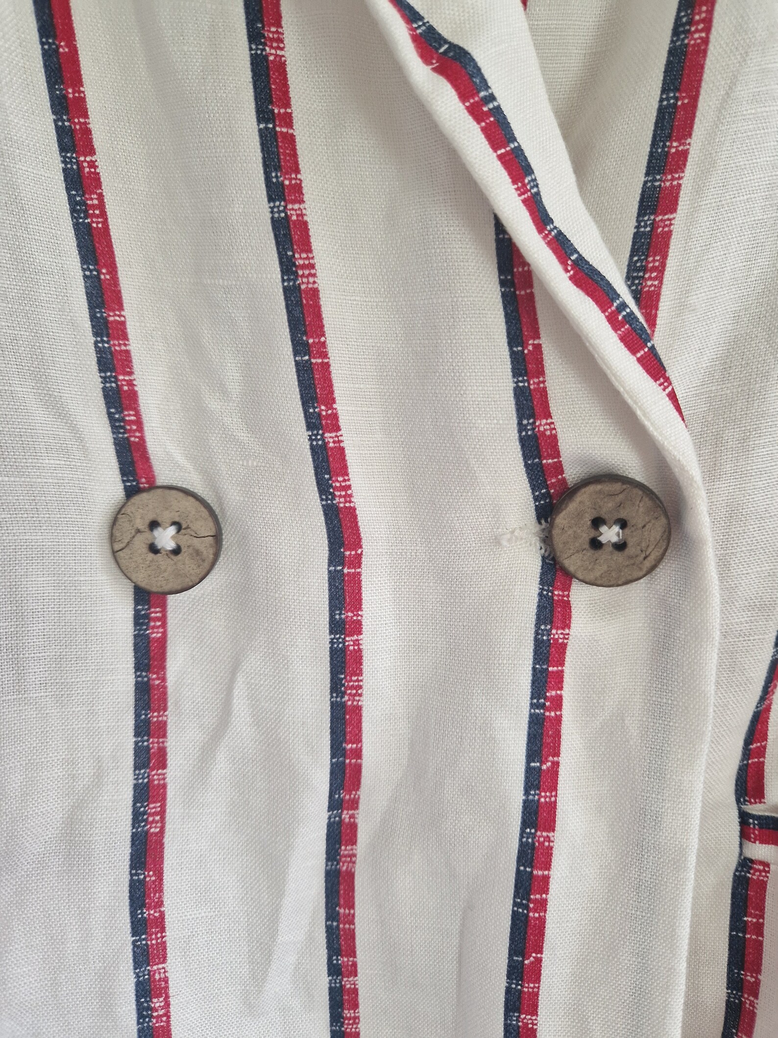 Vintage Style Striped Linen Boating Blazer Jacket by Mango, Boyfriend ...