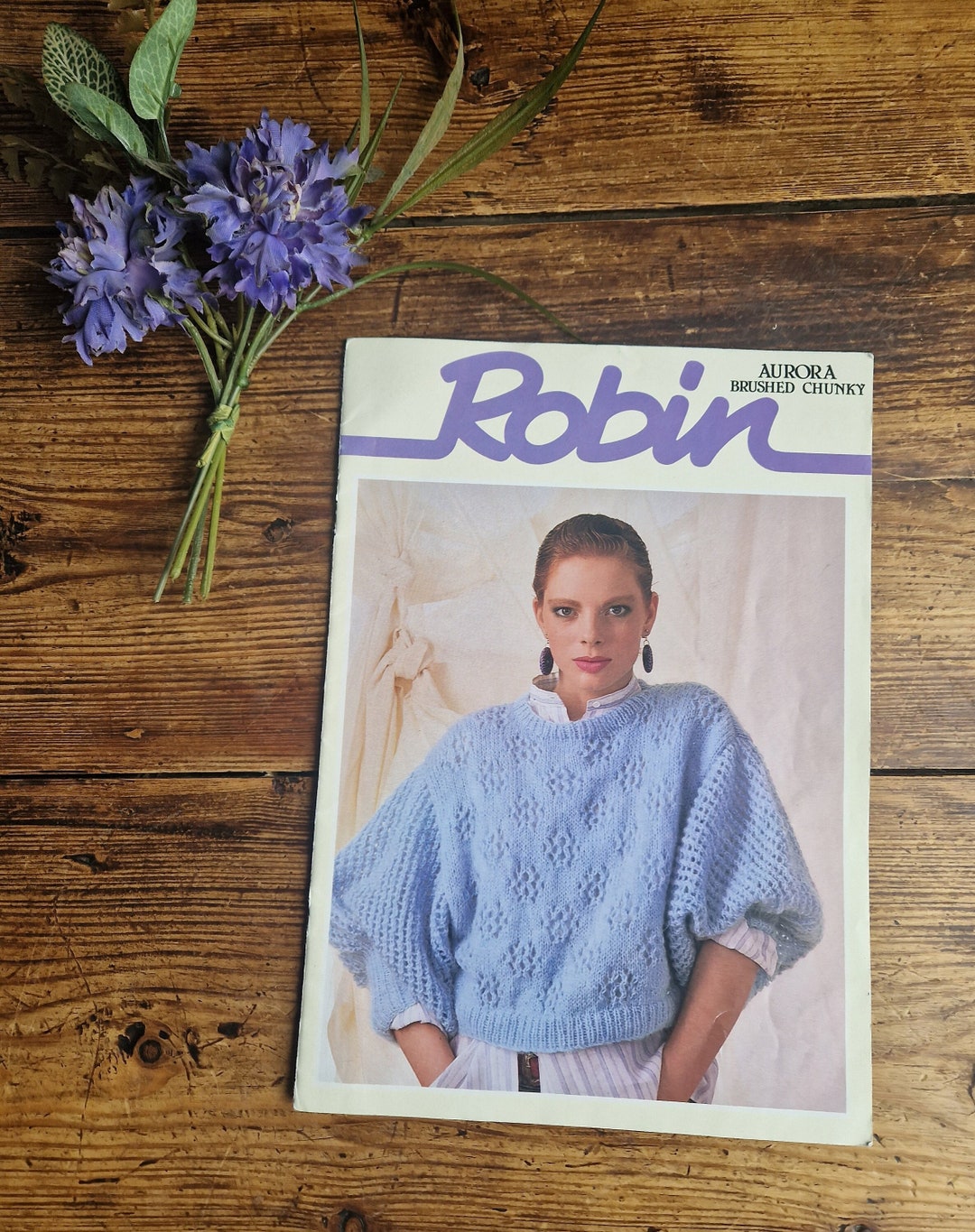 Robin 80s Knitting Pattern Magazine R215, Robin Aurora Brushed Chunky ...