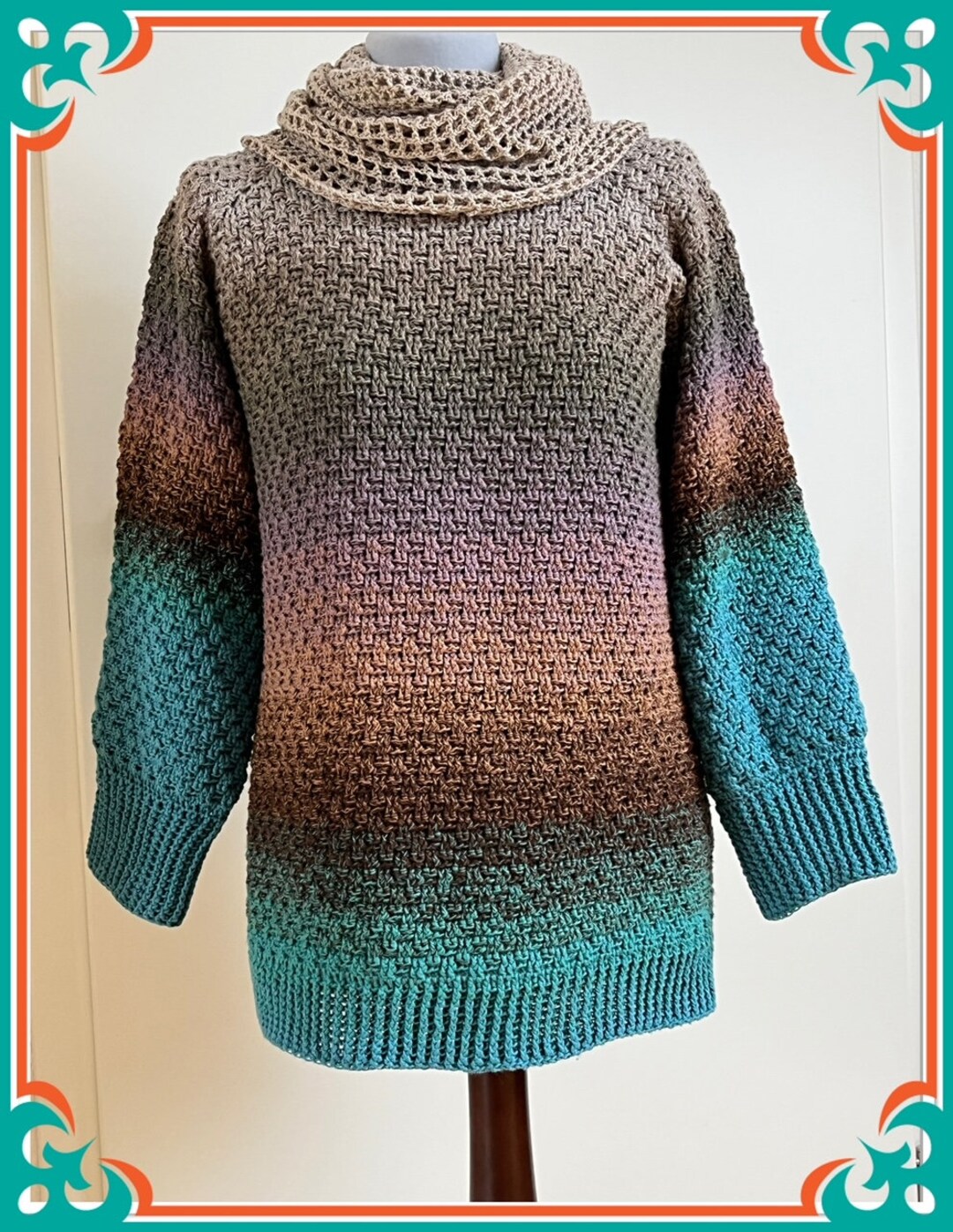 Crochet Pattern for Pascal Shawl Sweater german Instructions - Etsy