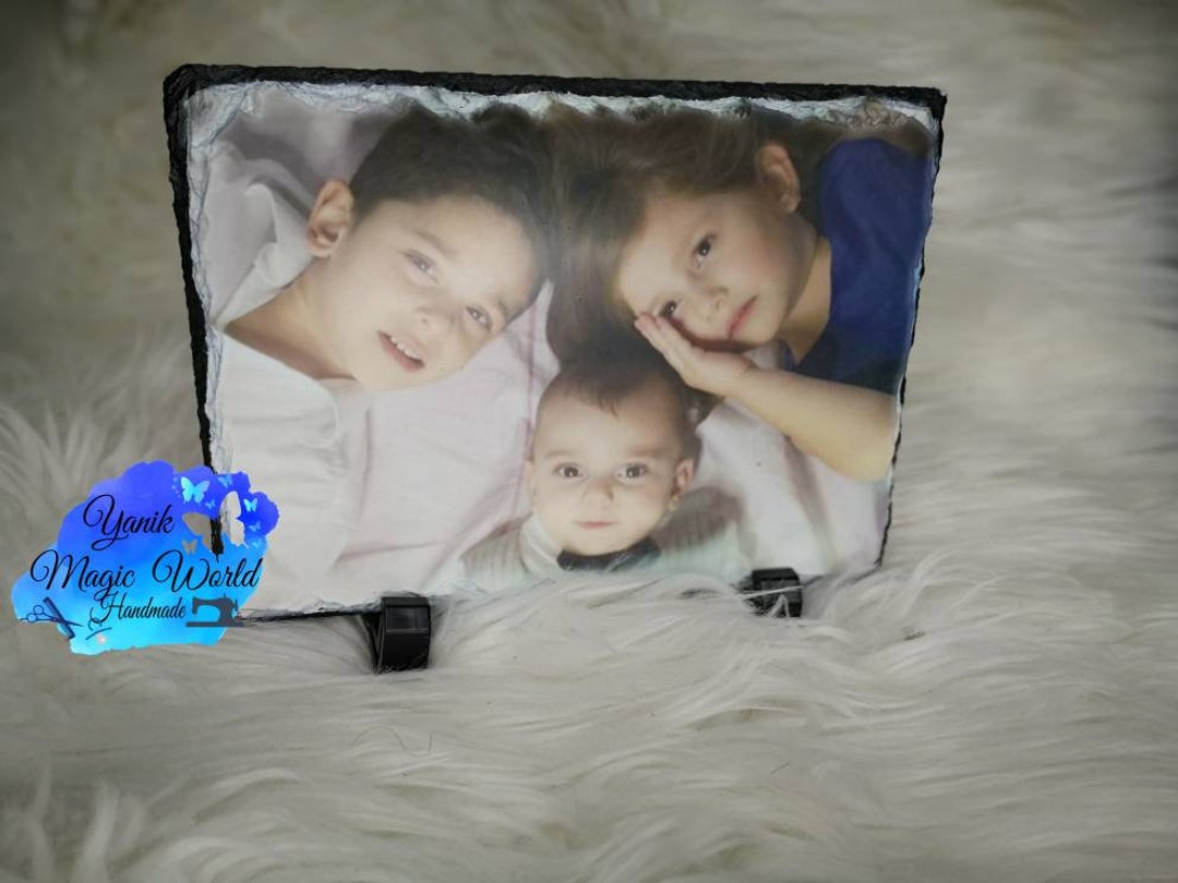 Slate With Photo Personalized Slate With Stand Slate Slab - Etsy
