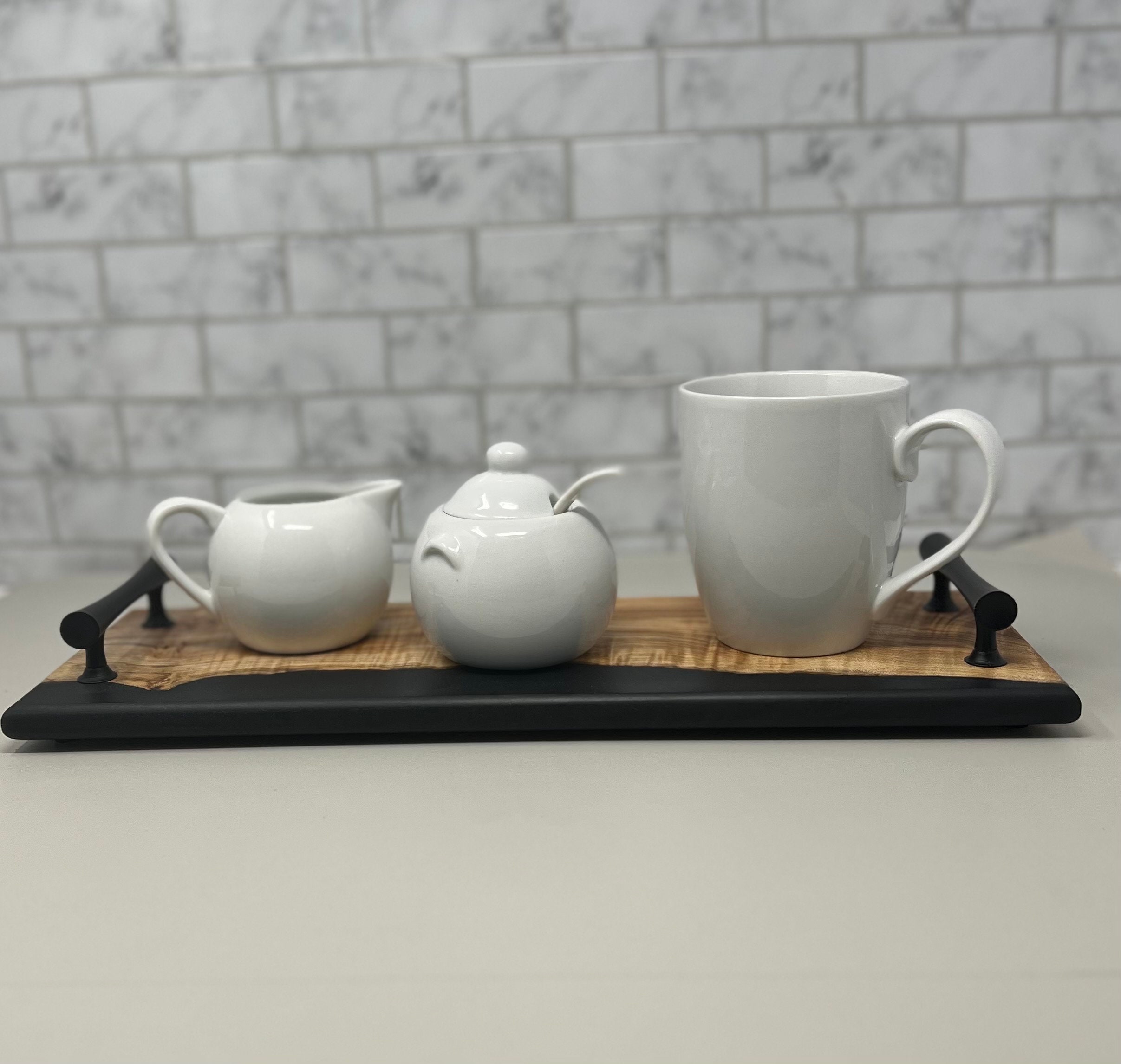 Live Edge Spalted Maple and Black Epoxy Resin Tray With - Etsy