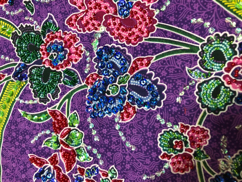 Hand-beaded Batik Sarong/skirt - Etsy