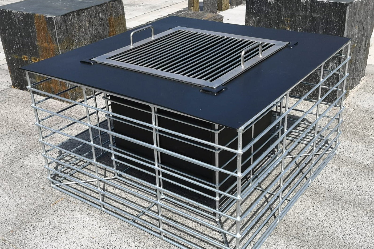 Gabion Grill, Gabion Fireplace, Barbecue Corner Gabions - Etsy