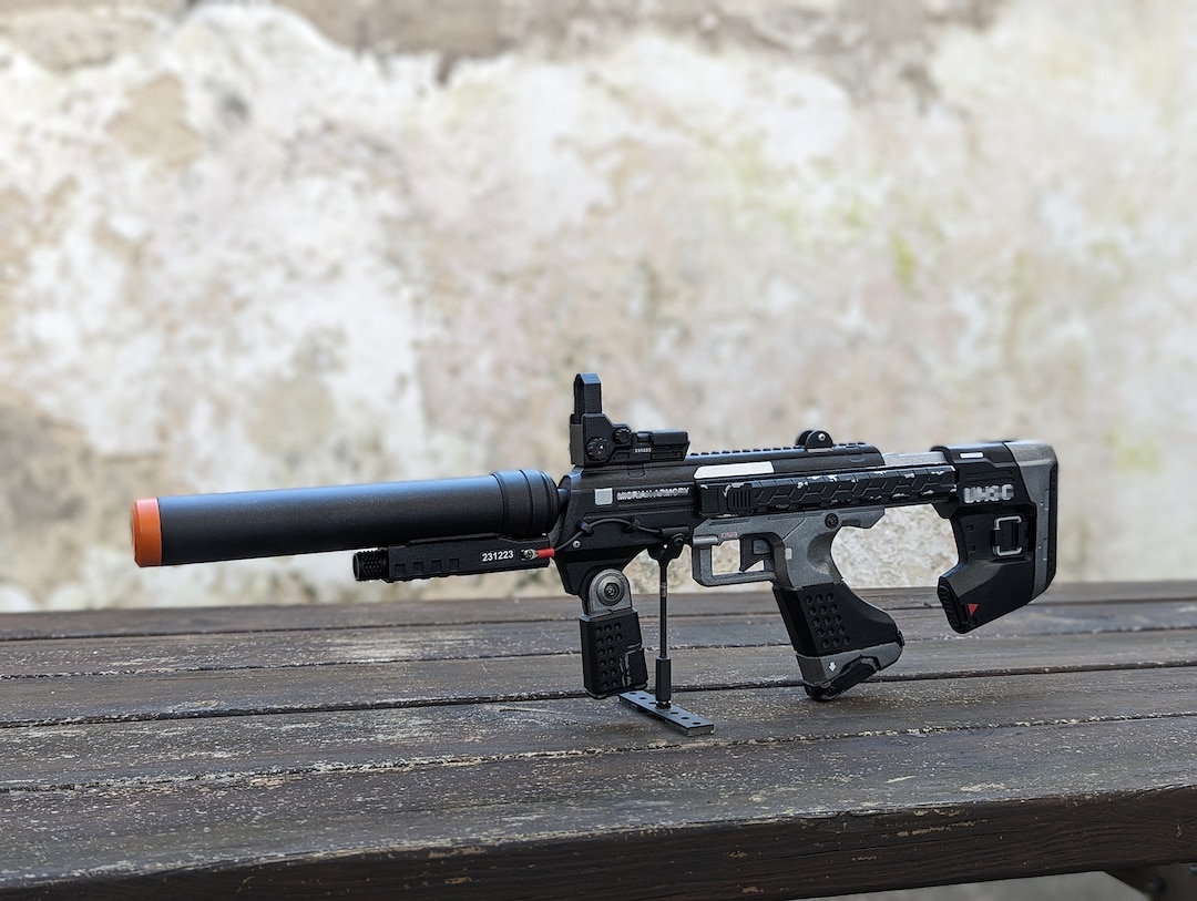 Props 3D SMG (toy Equipped With an Orange Tip) - Etsy UK