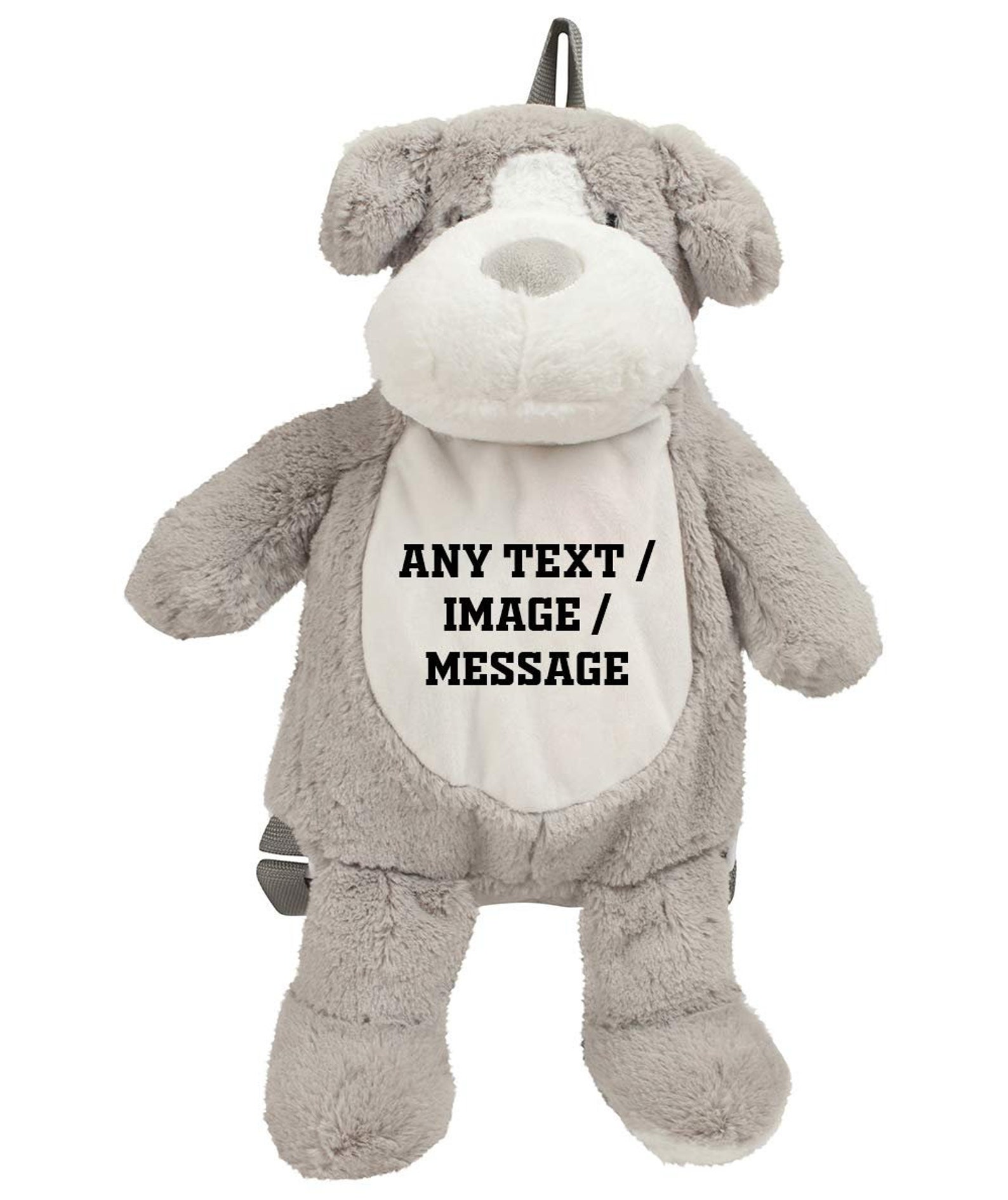 Personalised Teddy Bear With Your Own Text/image/message Dog - Etsy UK