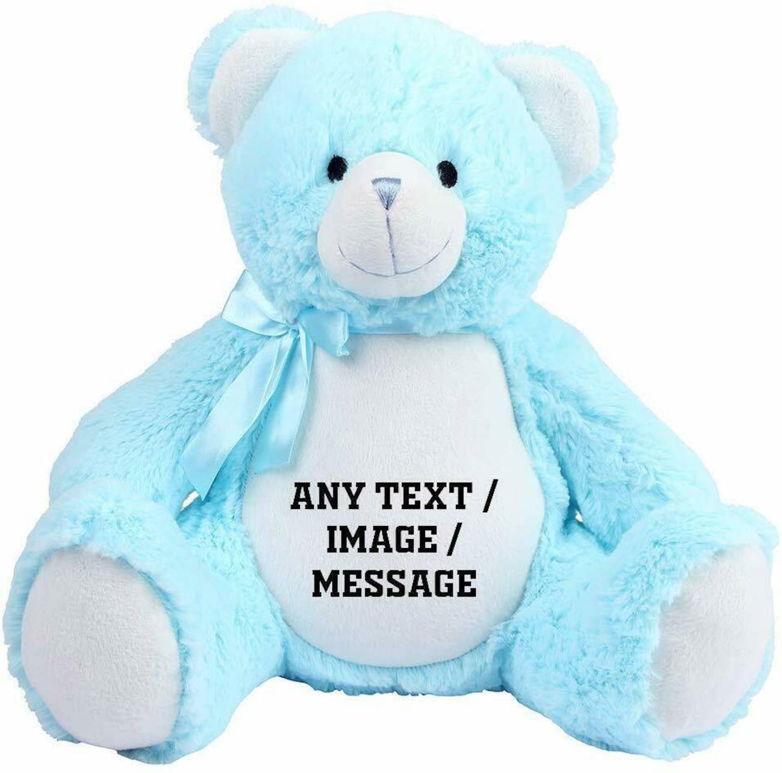 Personalised Teddy Bear with your Own Text/Image/Message | Etsy