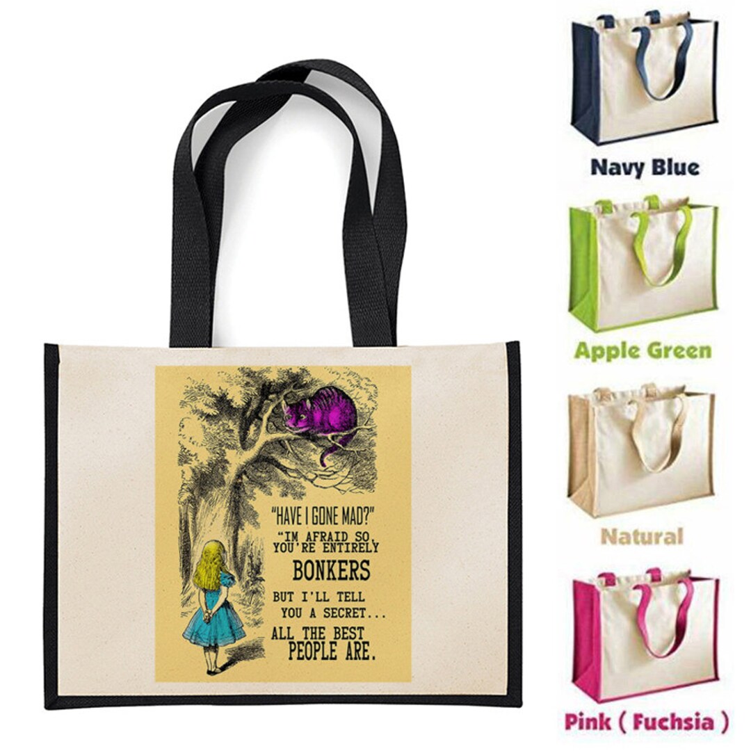 Alice in Wonderland You're Entirely Bonkers Themed Funny Canvas ...