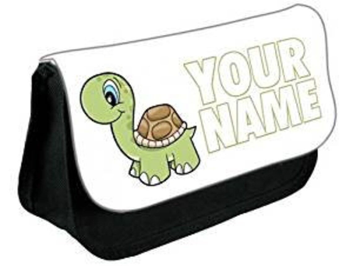 Pencil Case-little Green Turtle Pencil Case.make up Caseback - Etsy
