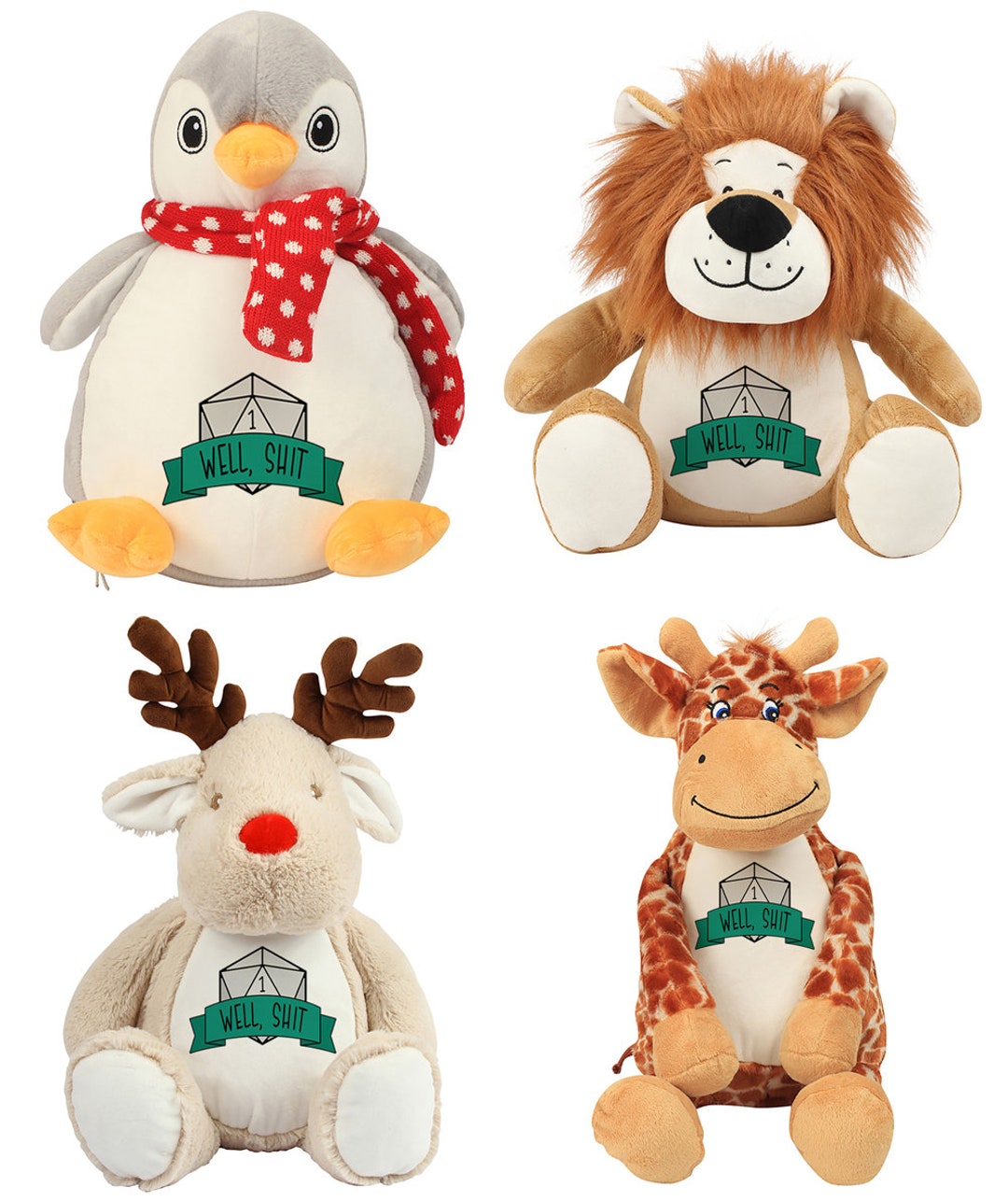 Well Shit Dnd Theme RPG Pathfinder Gamer, Birthday, Christmas Teddy ...