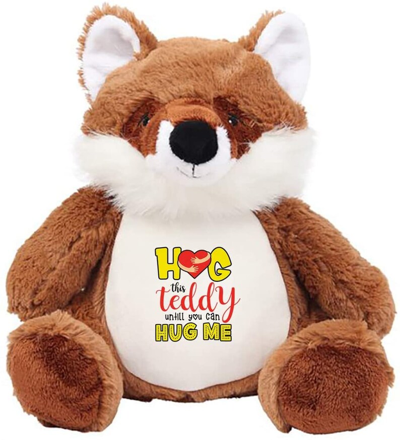 Hug This Teddy Untill You Can Hug Me Themed Soft Teddy Bear - Etsy UK