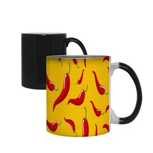 Red Chilli Pattern Coffee Tea Cocoa Soup Daily Use Mug Birthday Gift ...