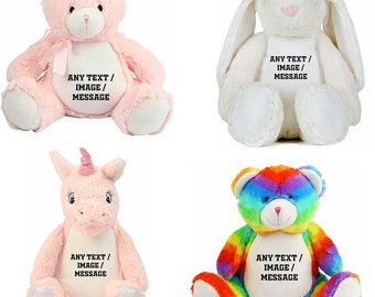 Personalised Teddy Bear With Your Own Text/image/message | Etsy