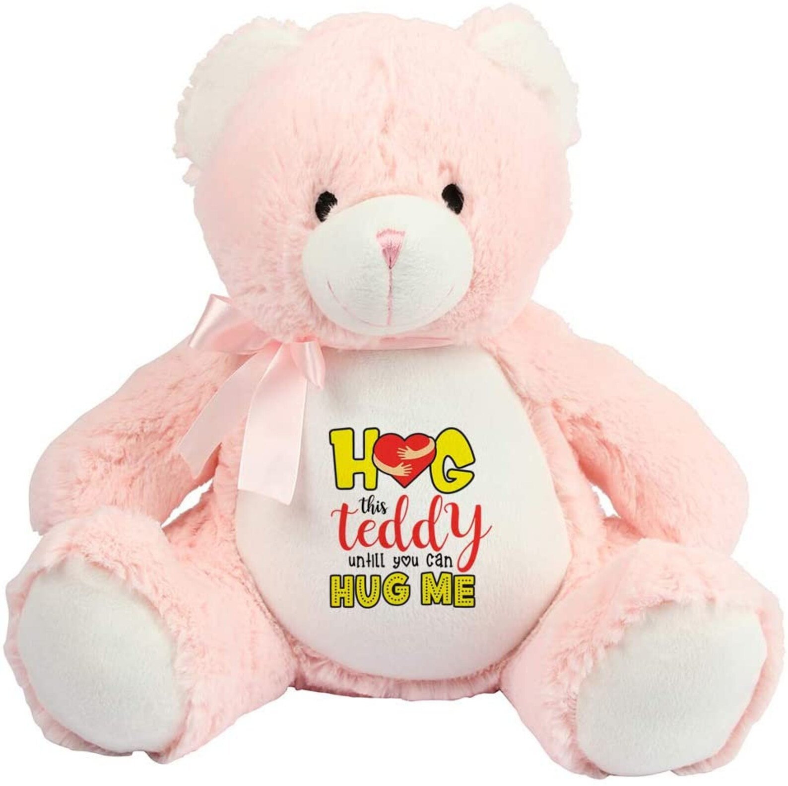 Hug This Teddy Untill You Can Hug Me Themed Soft Teddy Bear - Etsy UK