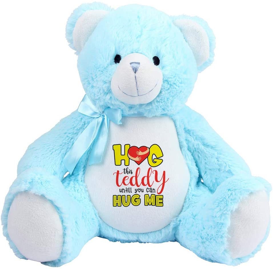 Hug This Teddy Untill You Can Hug Me Themed Soft Teddy Bear - Etsy UK