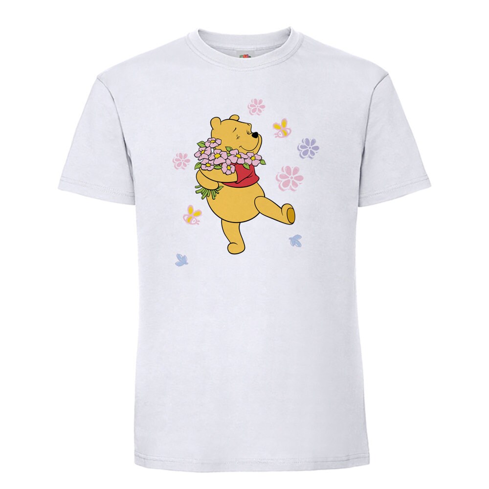 Winnie The Pooh Themed White Colour Men Cotton T Shirt Etsy