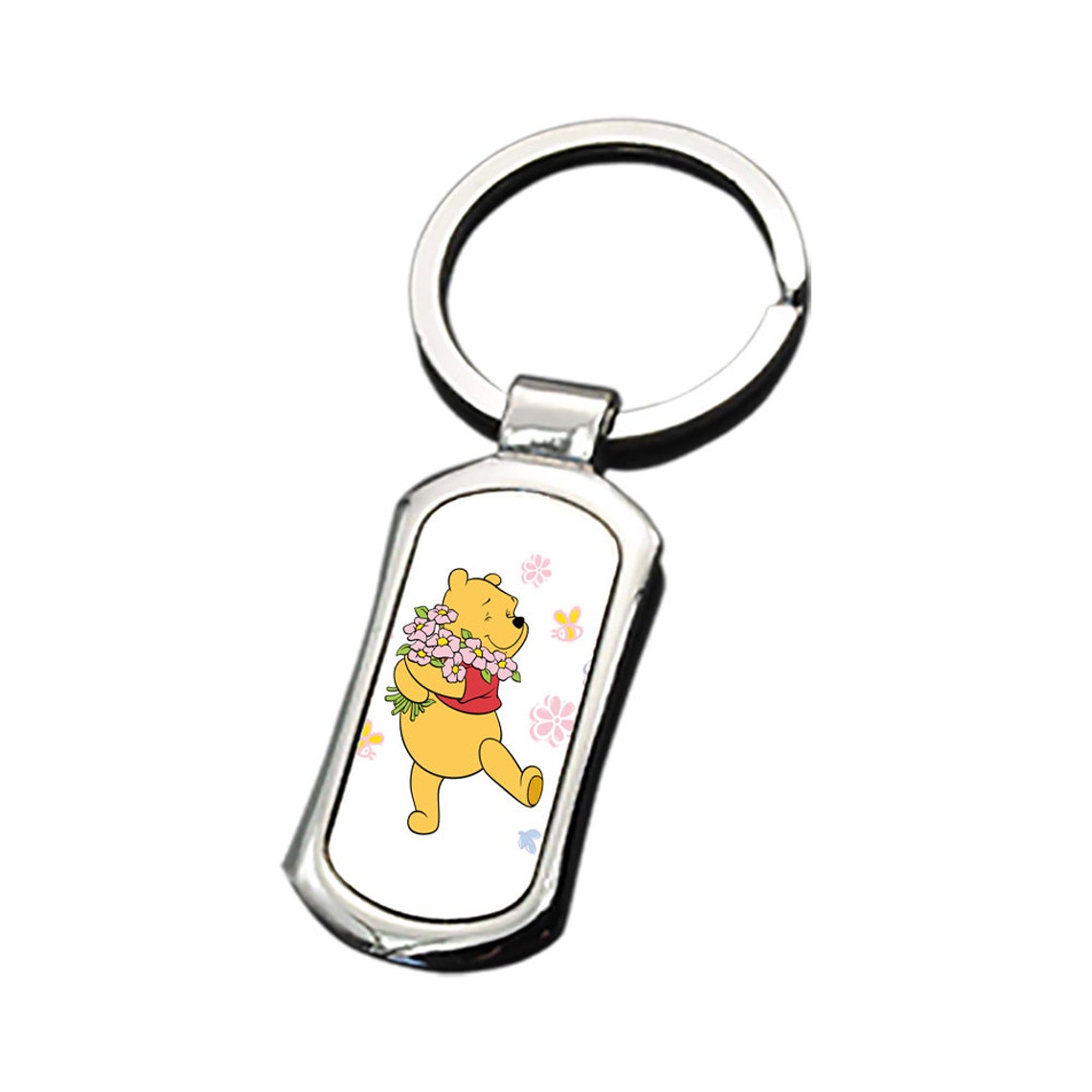 Winnie the Pooh Themed Rectangular/round Key Ring. | Etsy
