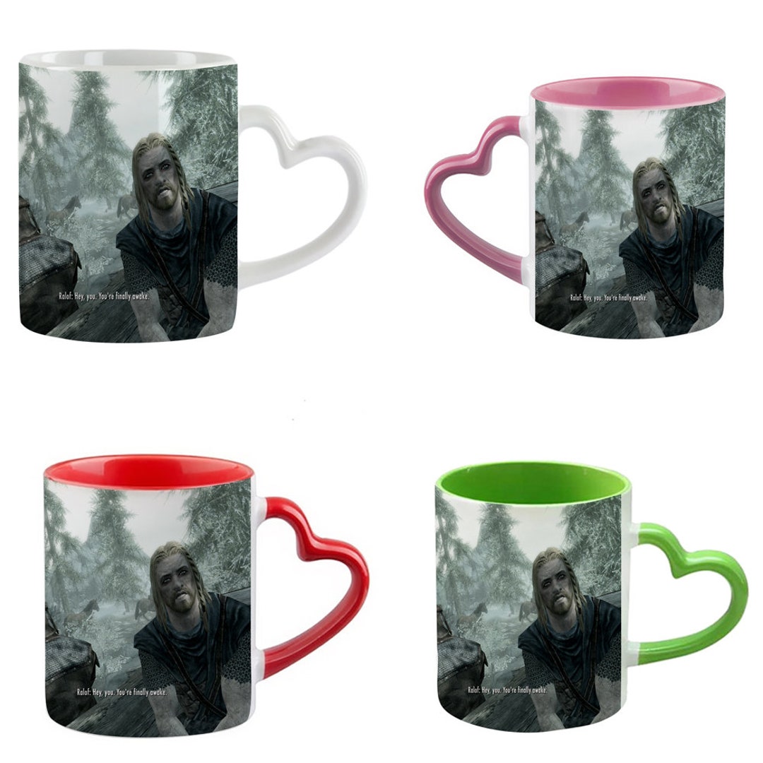 You're Finally Awake Meme Birthday Secret Santa Coffee/tea Mug Heart ...