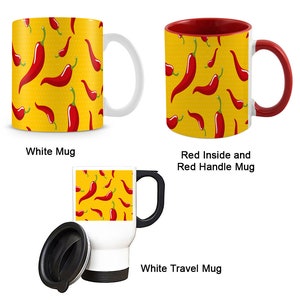 Red Chilli Pattern Coffee Tea Cocoa Soup Daily Use Mug Birthday Gift ...
