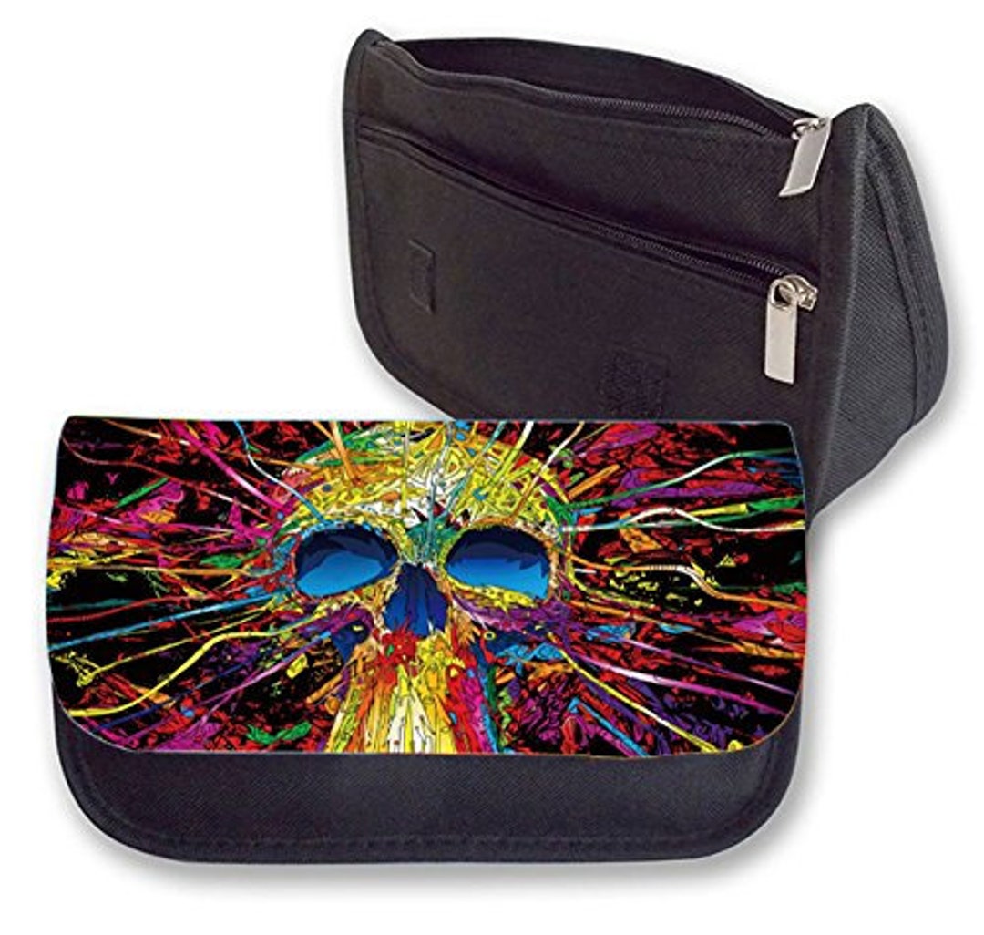 Funny Scary Colorful Skull,pencil Case..make up Case,back to School ...