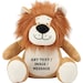 Personalised Teddy Bear With Your Own Text/image/message Lion - Etsy