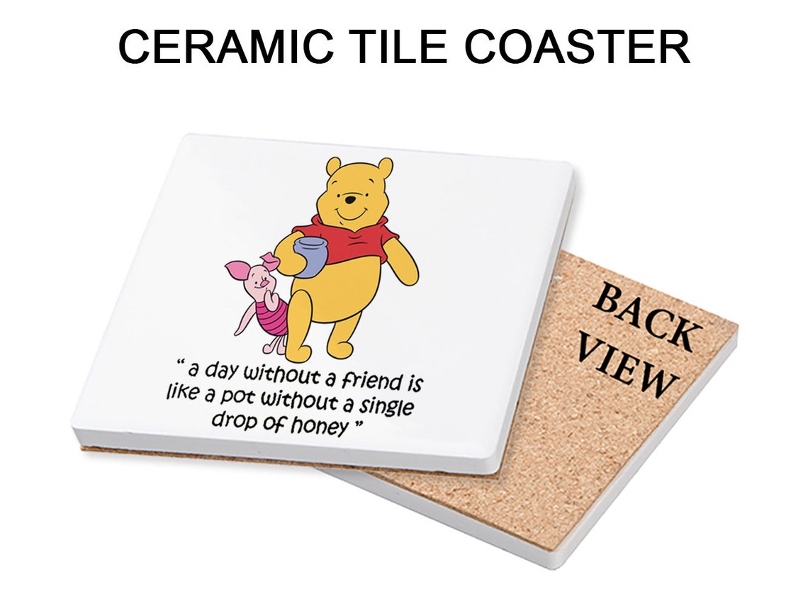 Winnie the Pooh and Piglet Friends Themed Coasters. - Etsy